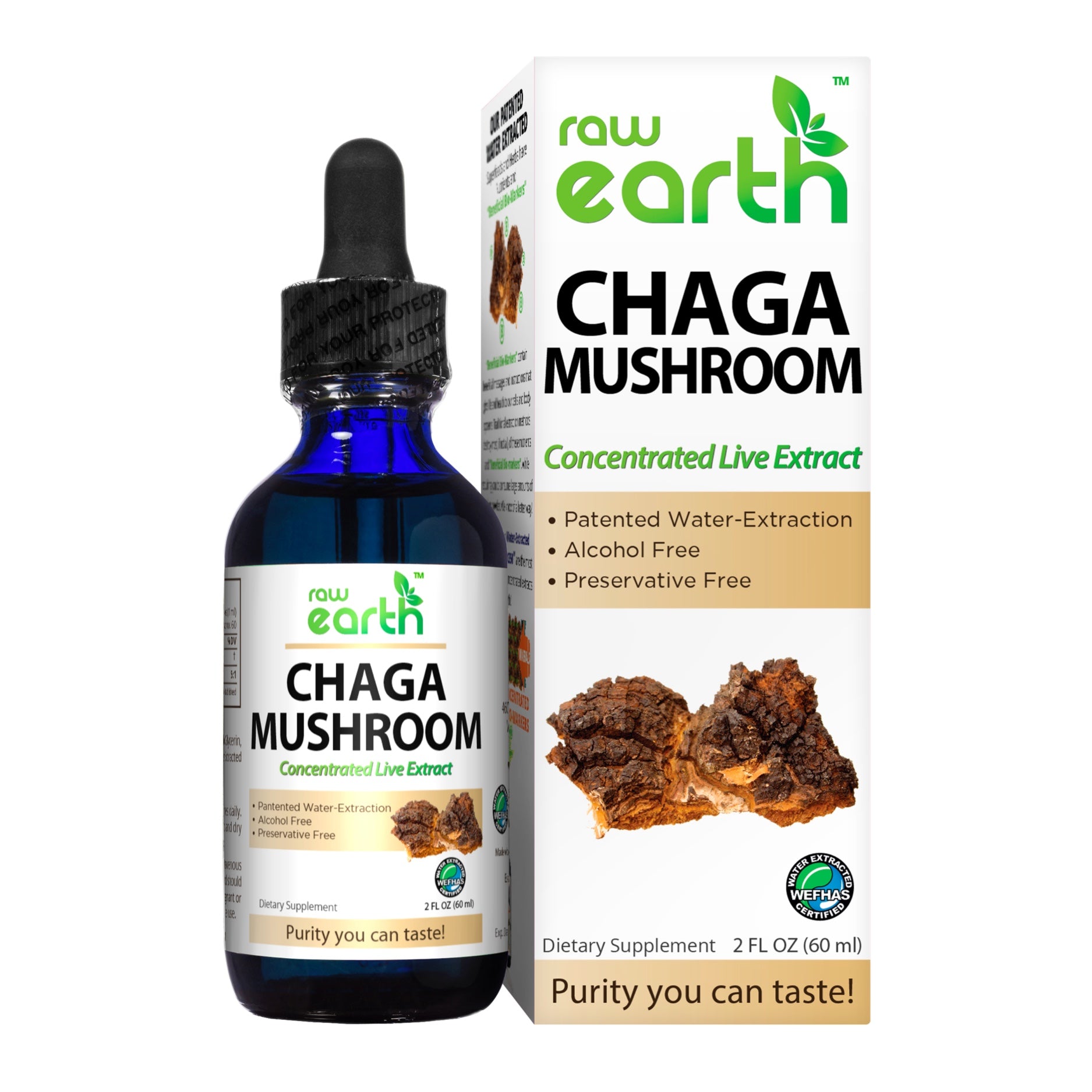 Chaga Mushroom Extract 2oz | Raw Earth Extracts